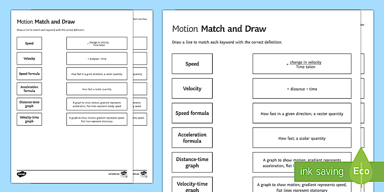 Motion Match and Draw - Twinkl
