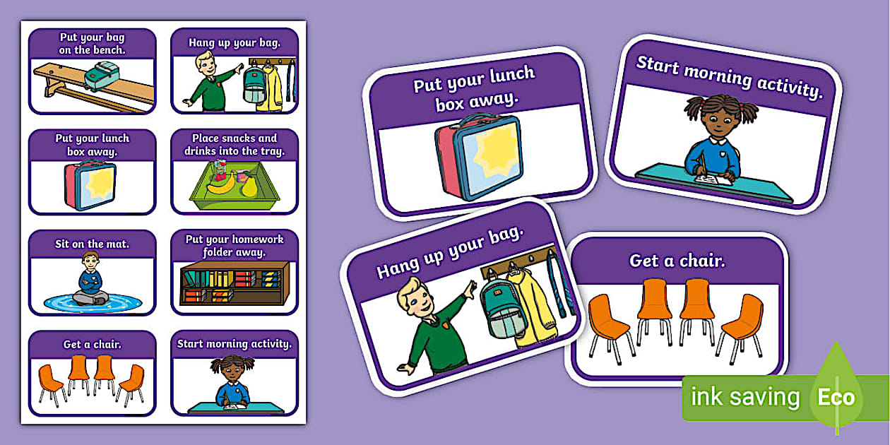 SEN Morning Routine Reminder Cards (teacher made) - Twinkl
