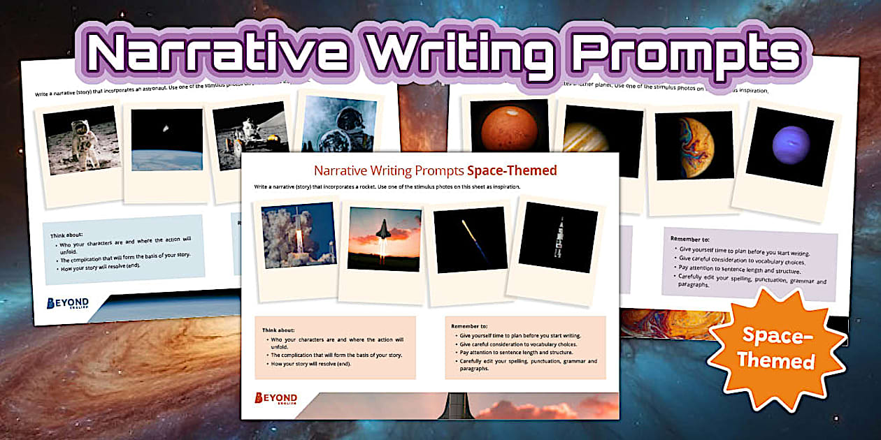Space-Themed Narrative Prompts for Writing (Teacher-Made)