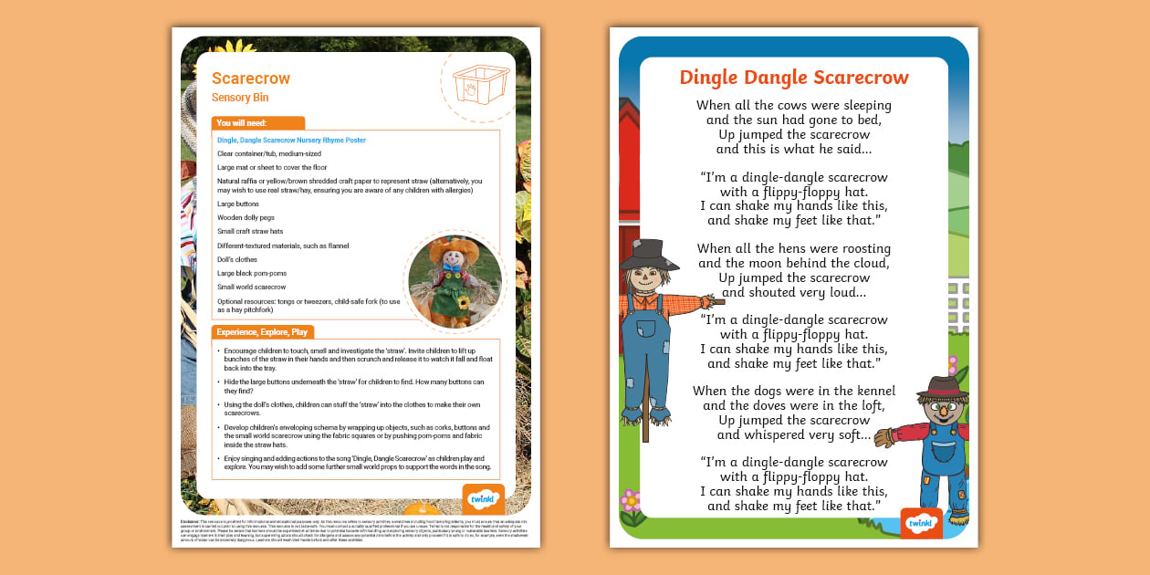 Scarecrow Sensory Bin | Sensory Play | Harvest | Twinkl
