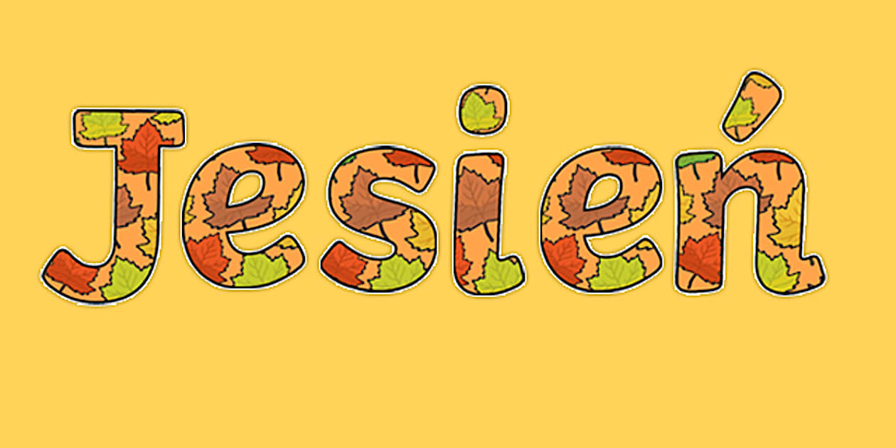 Napis Jesień po polskuh (teacher made) - Twinkl