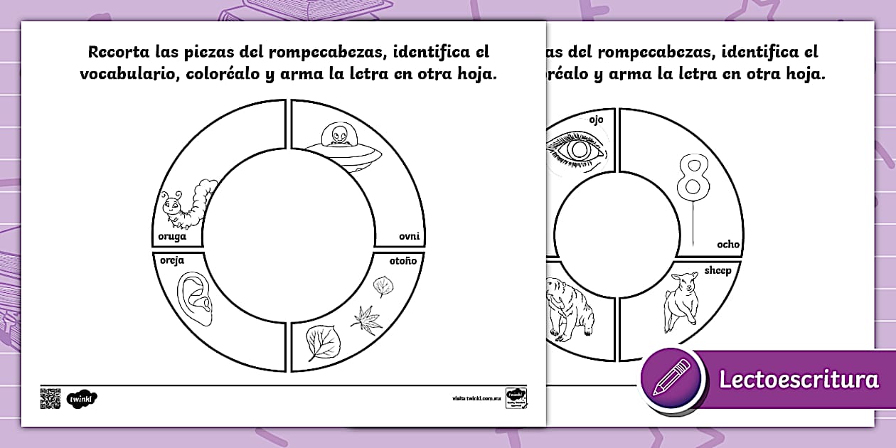 Hoja de actividad: Rompecabezas de la letra O - Twinkl