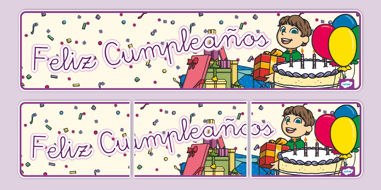 Spanish Happy Birthday Display Banner