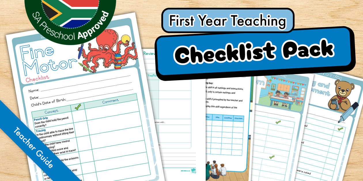 Preschool: First Year Teaching- Checklist Pack
