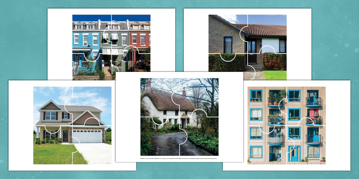 Houses and Homes Photo Jigsaw - Twinkl Houses