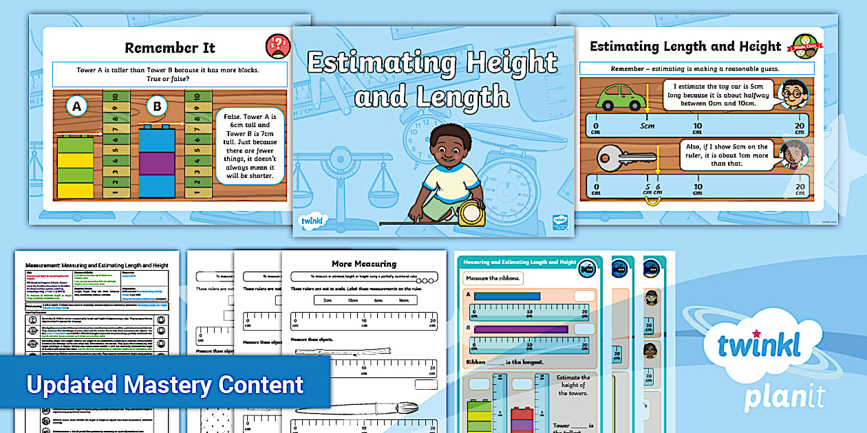👉 Y1 Measure Estimate Length and Height PlanIt Maths lesson 4