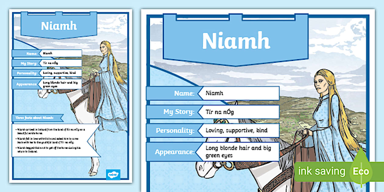 Character Profile of Niamh - Twinkl