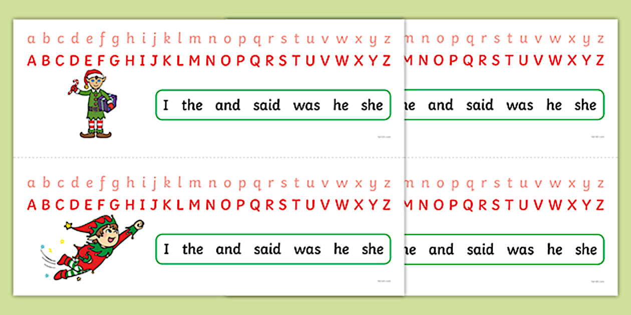 Australia Christmas Alphabet Strips
