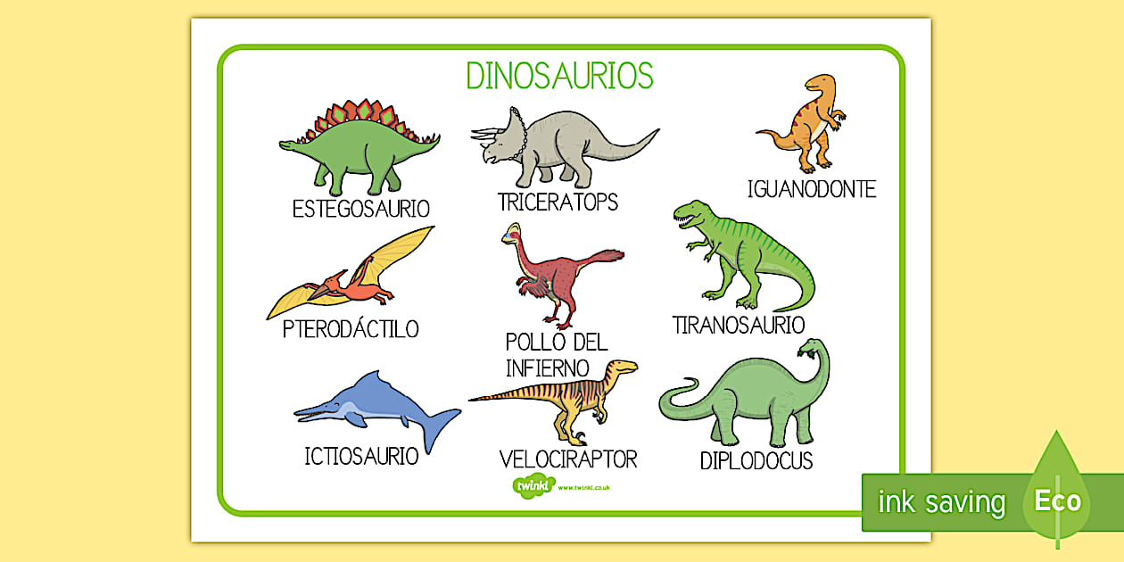Tapiz de vocabulario de dinosaurios (Hecho por educadores)