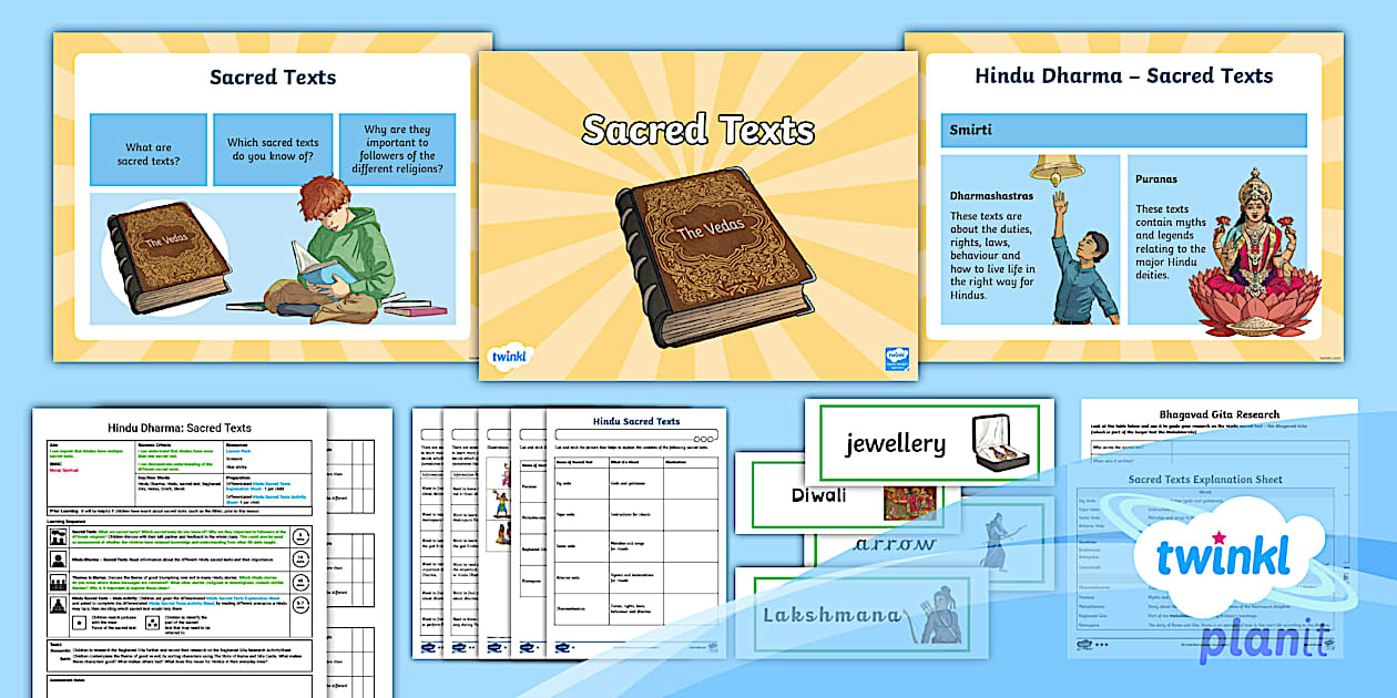 RE: Hindu Dharma: Holy Books Year 3 Lesson Pack 5 - Twinkl