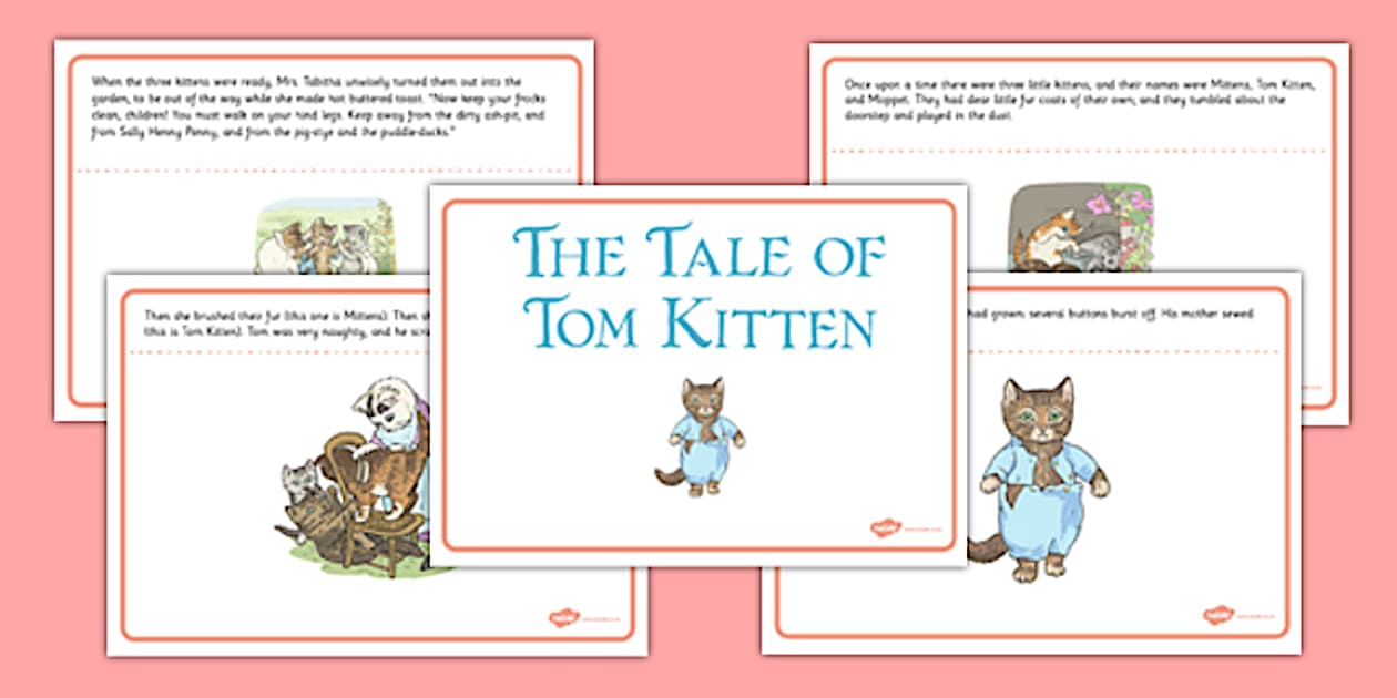 Cursive Beatrix Potter - The Tale of Tom Kitten Story