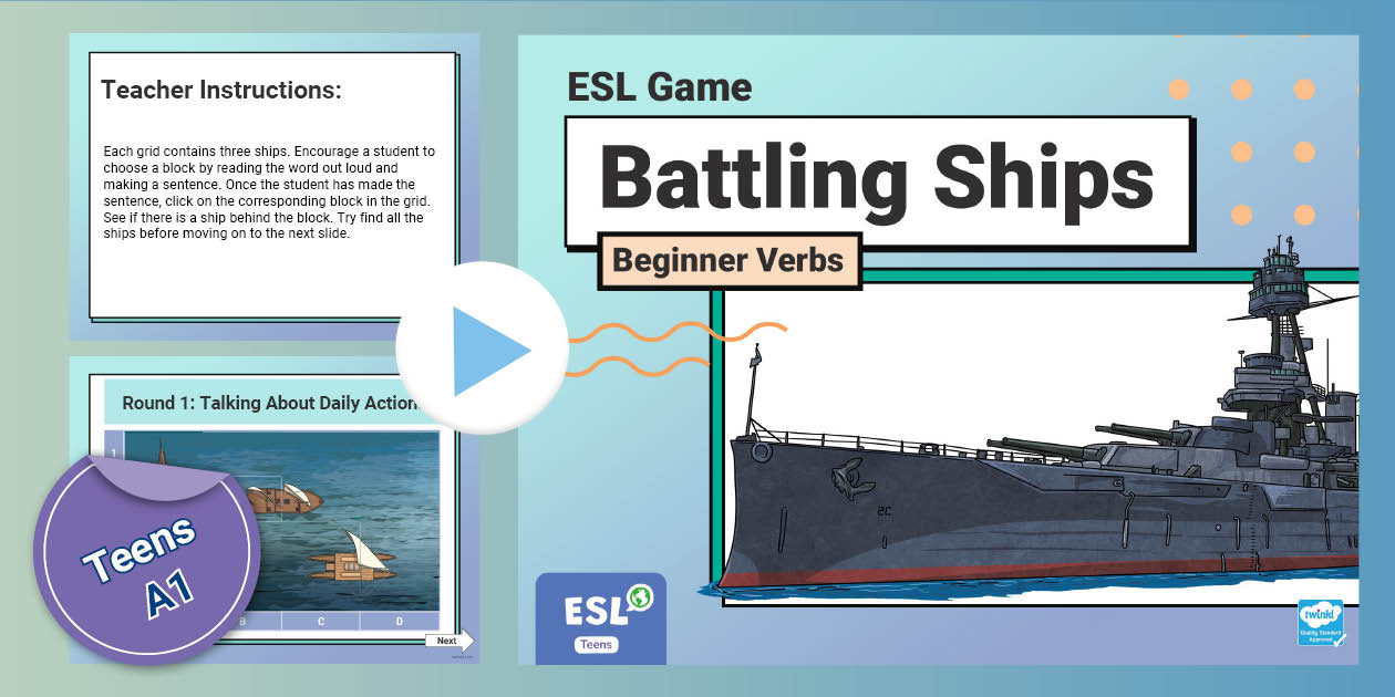 ESL Battling Ships (teacher made) - Twinkl