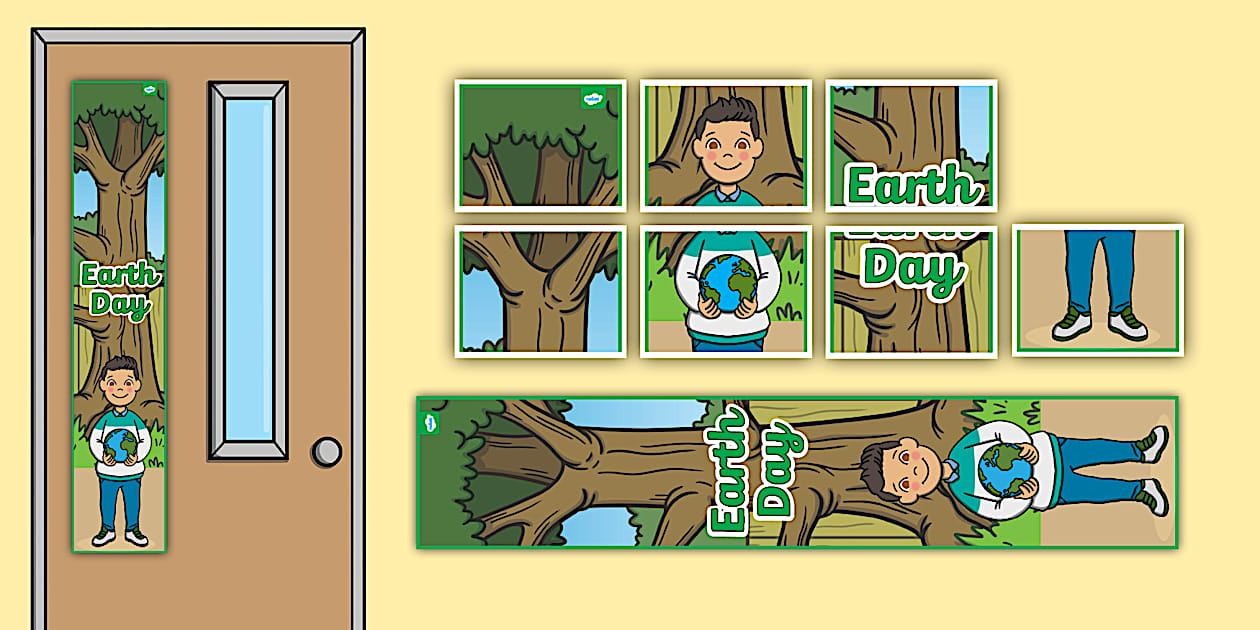 Earth Day Door Decoration (teacher made) - Twinkl