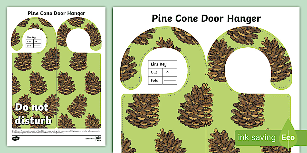 Pine Cone Door Hanger (teacher made) - Twinkl