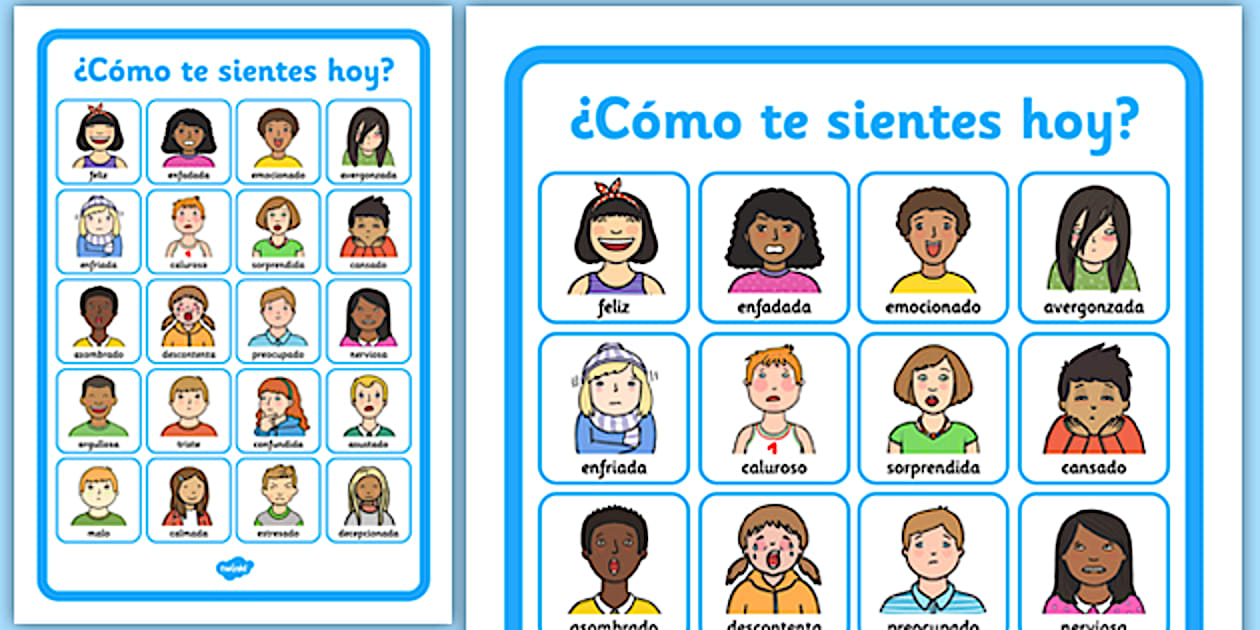 Tabla de emociones: ¿Cómo te sientes hoy? - Twinkl