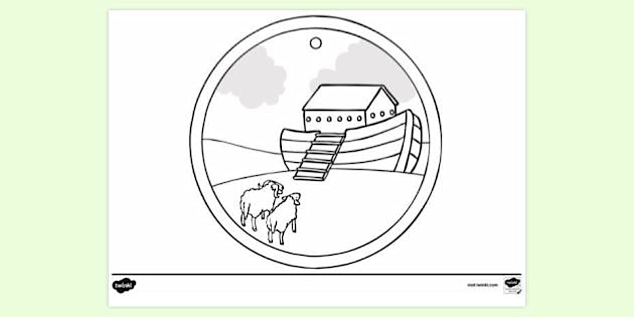 Noah and the Flood Colouring Page - Activities - Resources