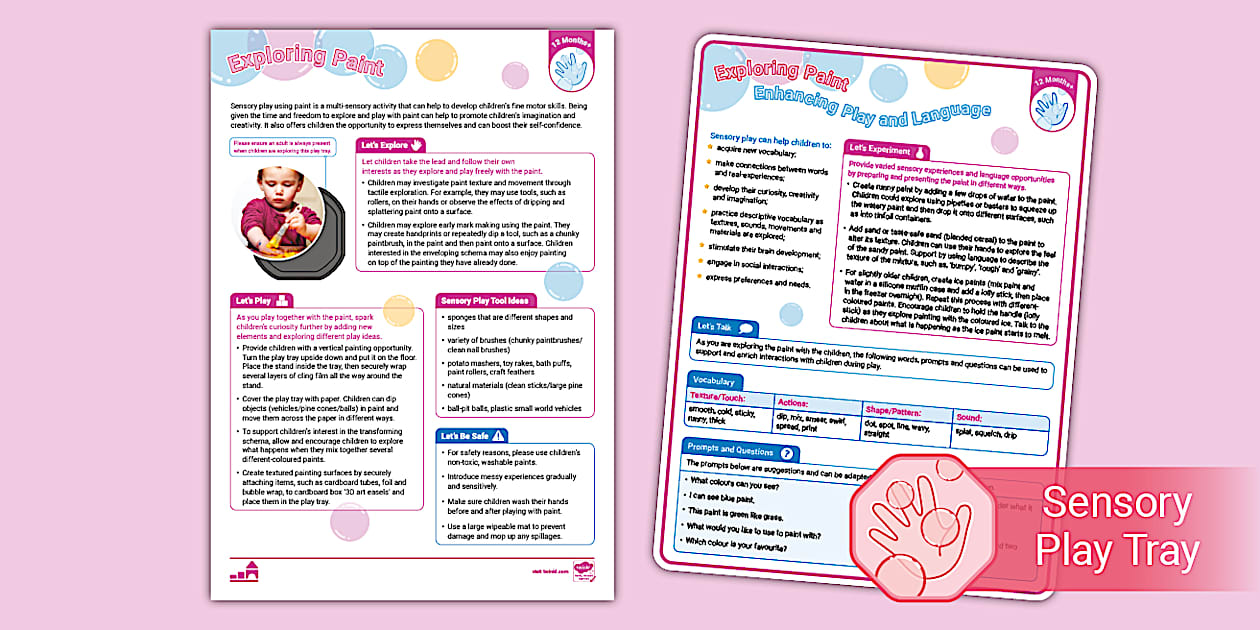 Paint Sensory Play Tray: Exploring Paint (Ages 12 Months+)