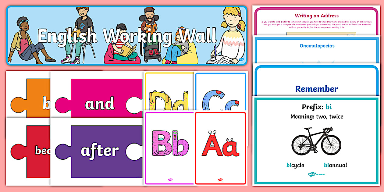 English Working Wall - 3rd/4th Class - Display Pack - Twinkl