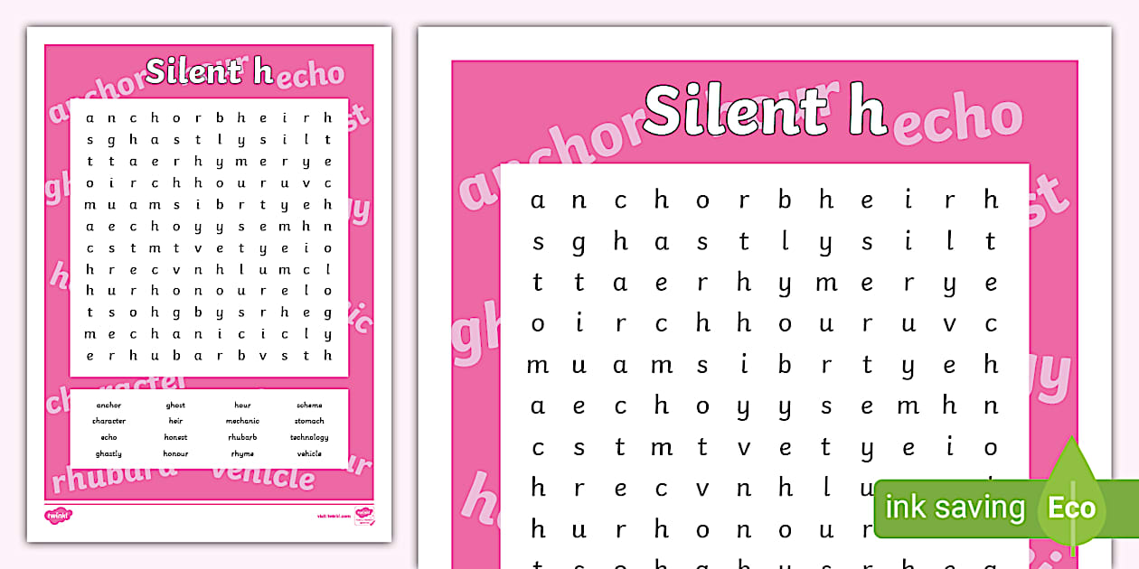 Silent h Word Search - Phonics - KS1 (Teacher-Made) - Twinkl