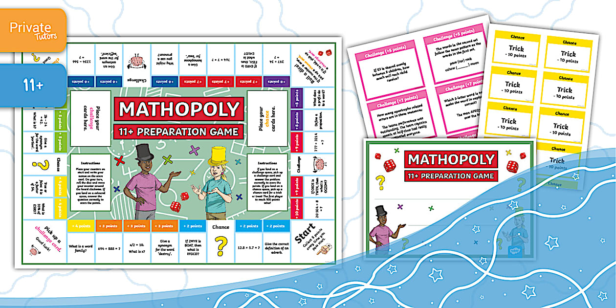 👉 Mathopoly 11+ Preparation Game (Teacher-Made) - Twinkl
