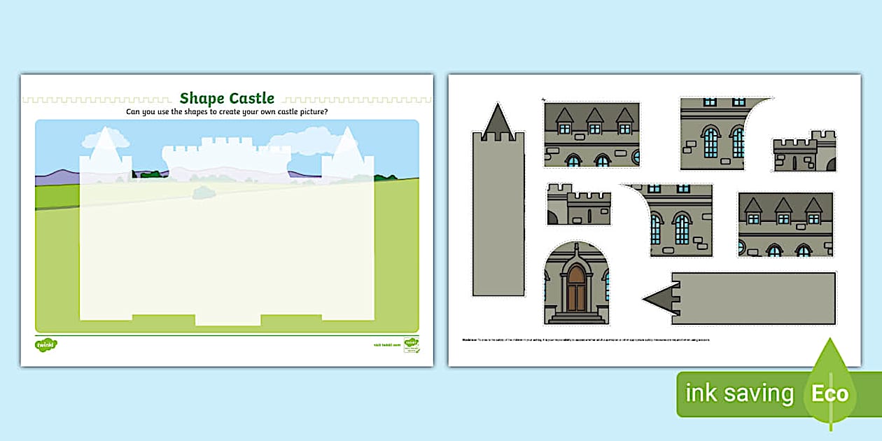 Castles Cut and Stick Activity (teacher made) - Twinkl