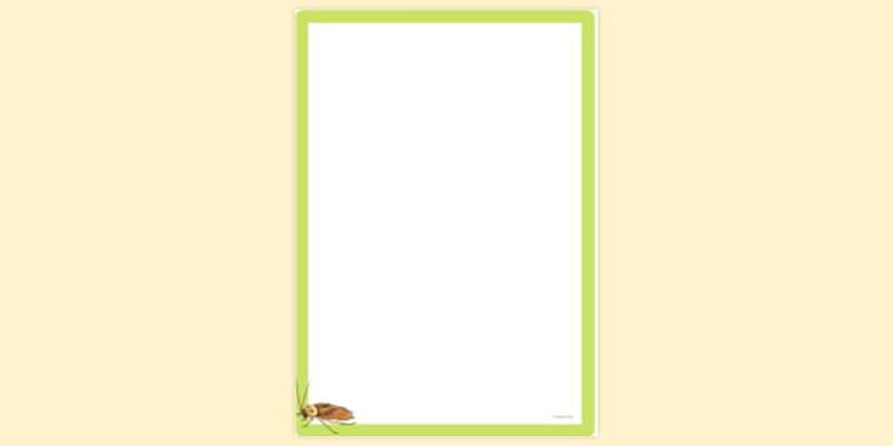 Simple Blank Insect Page Border for KS2 | Page Borders