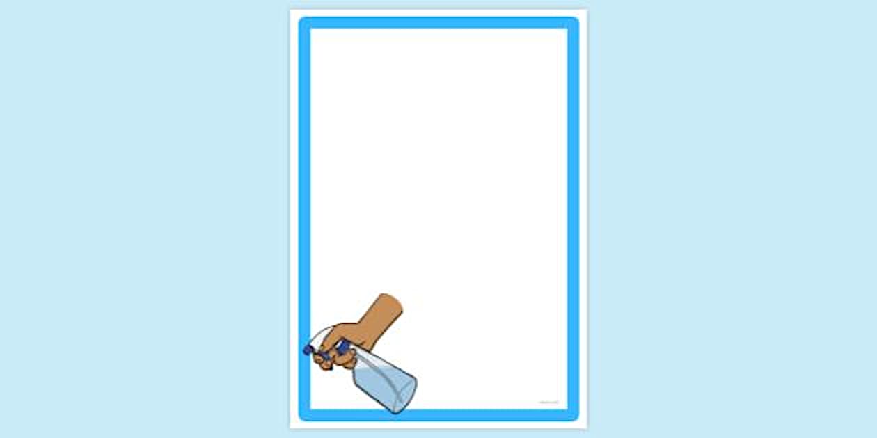Simple Blank Spray Bottle Page Border | Twinkl - Twinkl
