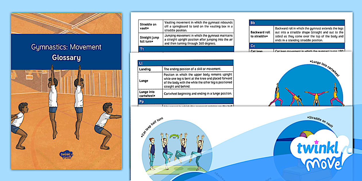 CPD Glossary - Year 4 PE Gymnastics Lesson - Twinkl