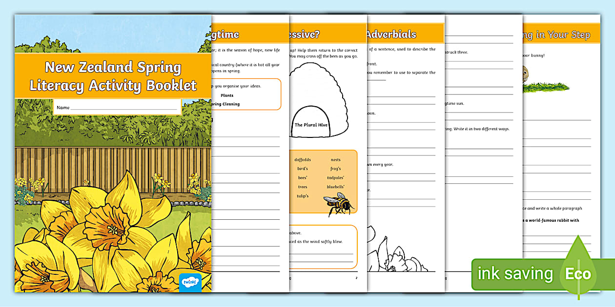 Level 3 New Zealand Spring Literacy Activity Booklet