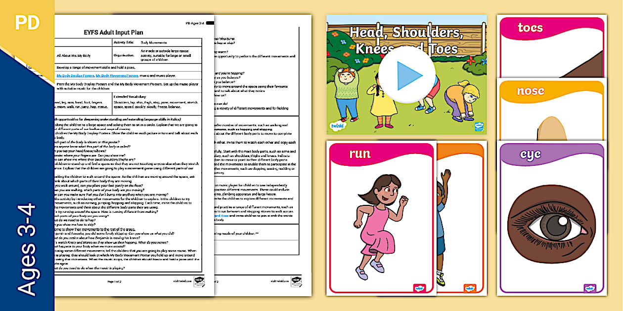 EYFS Body Movements Adult Input Plan and Resource Pack