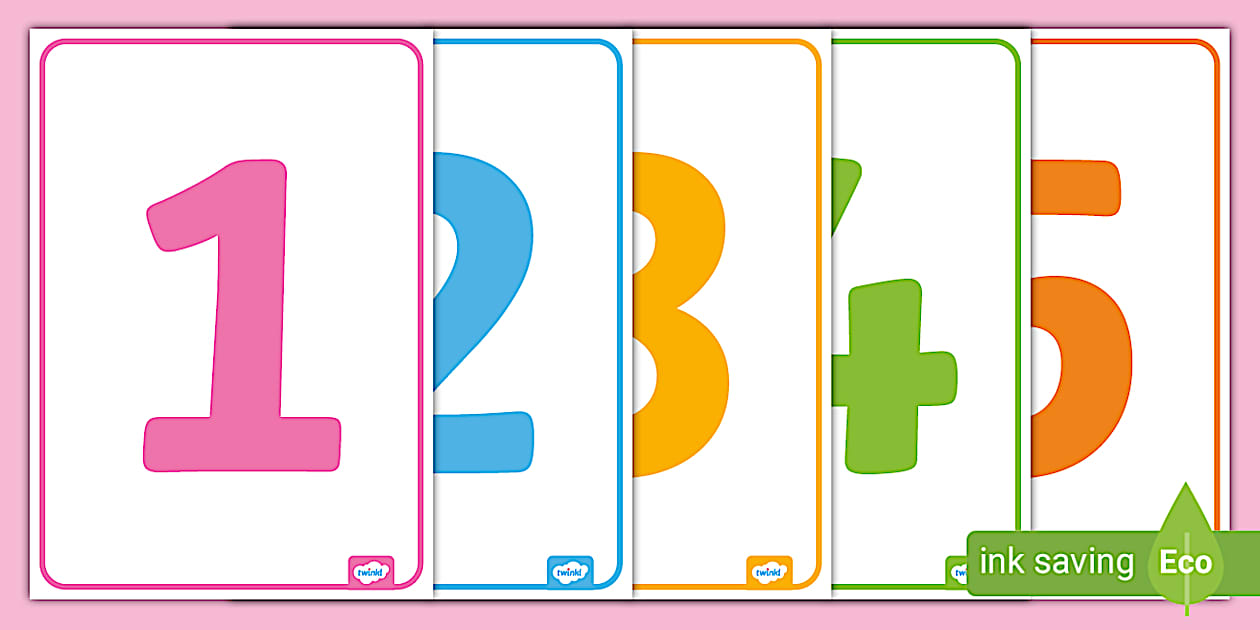 👉 A3 Number Posters 1 to 5 - Twinkl