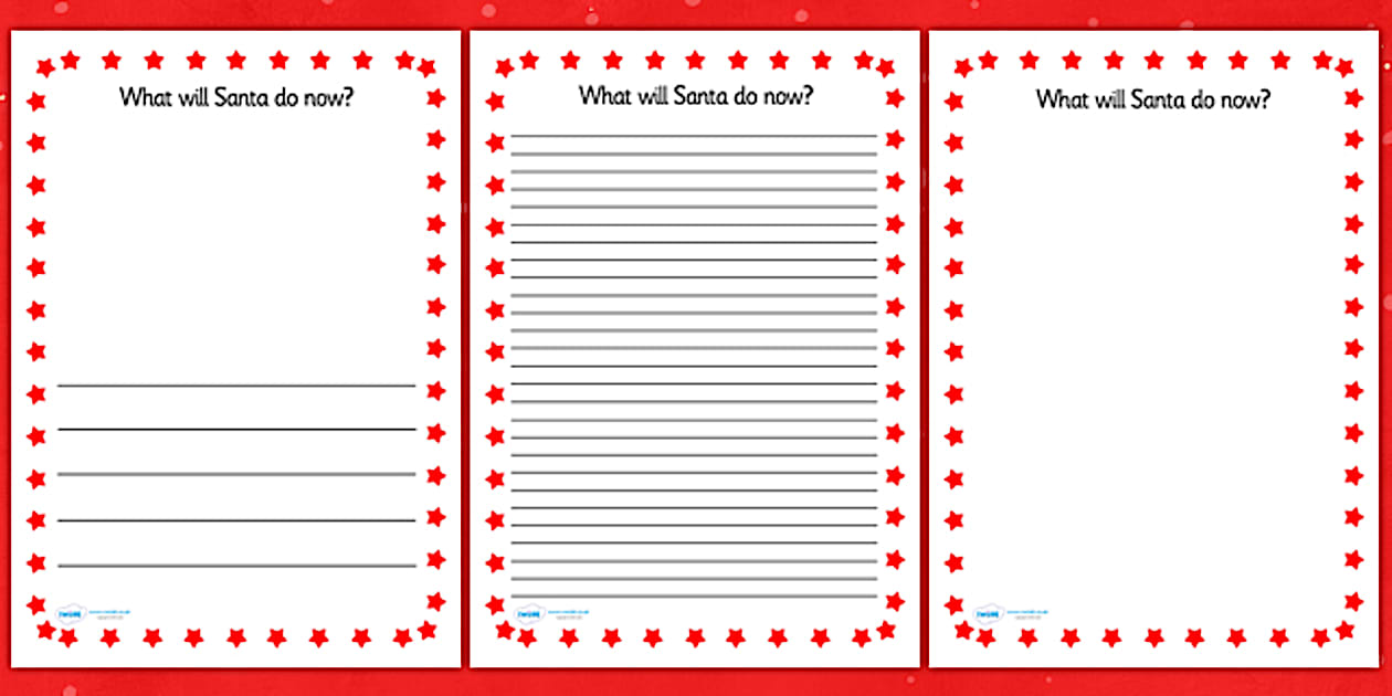 What Will Santa Do Now Writing Frame (teacher made) - Twinkl