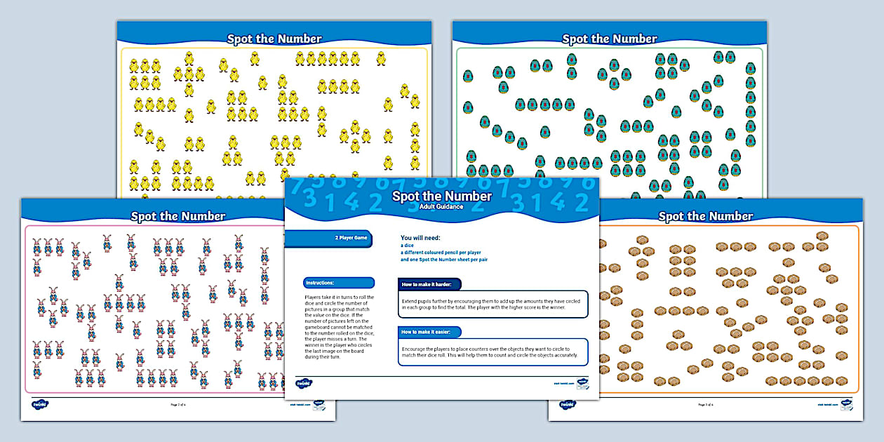 👉 KS1 Spot the Number Easter Maths Game - Twinkl