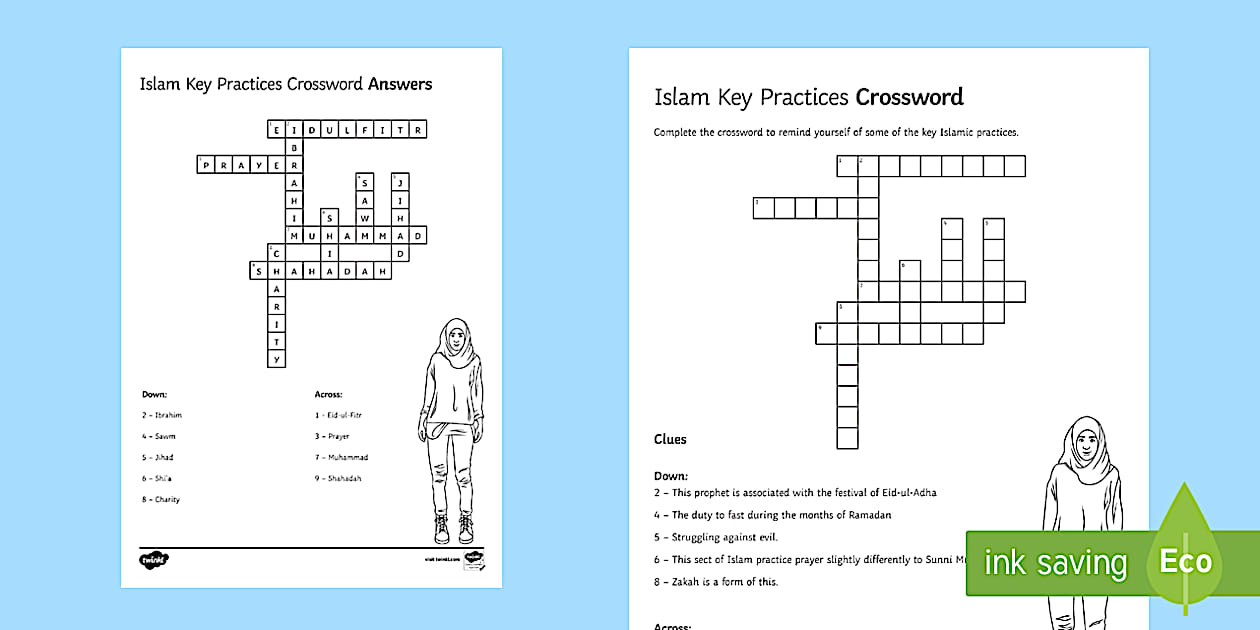 Five Pillars of Islam Crossword (teacher made) - Twinkl