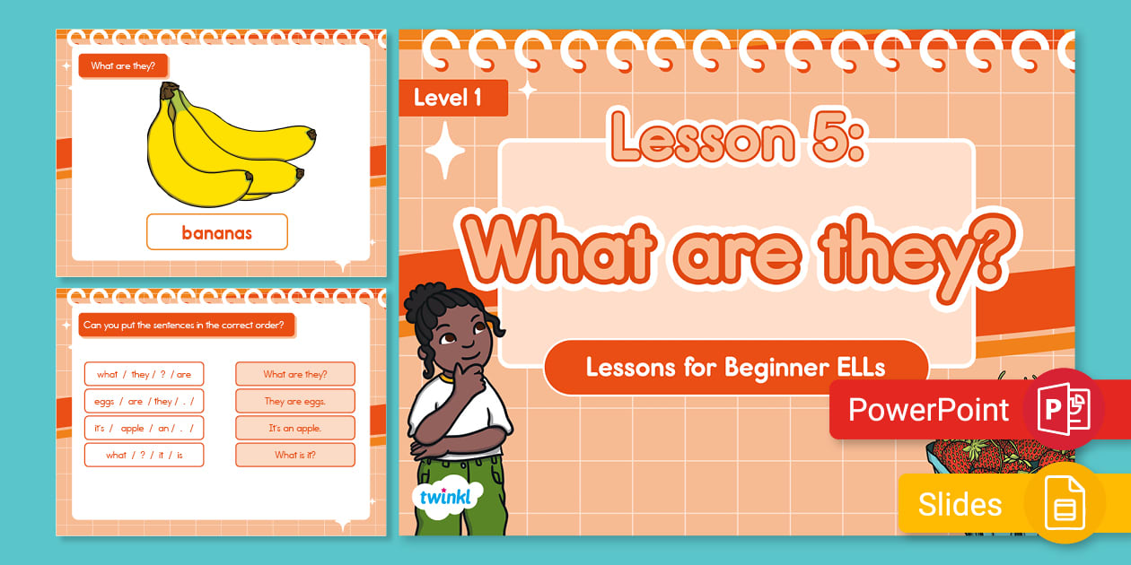 ELL Curriculum: Level 1, Lesson 5 PowerPoint & Google Slides