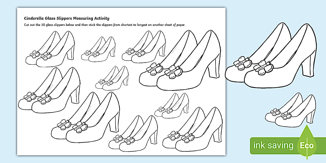 Cinderella's Slipper Measurement Worksheet / Worksheet
