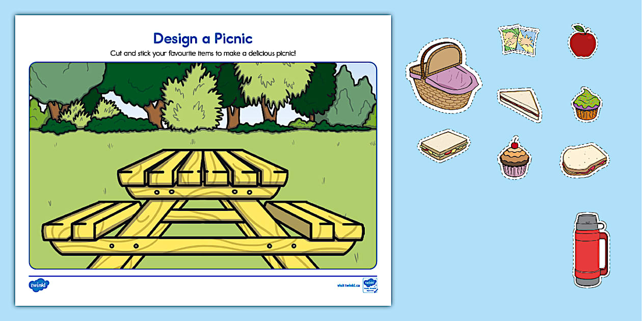 Design a Picnic Cutting Skills Activity - Twinkl