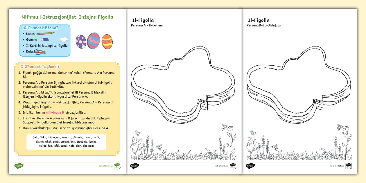 Nifhmu l-Istruzzjonijiet: Inżejnu Figolla (Teacher-Made)