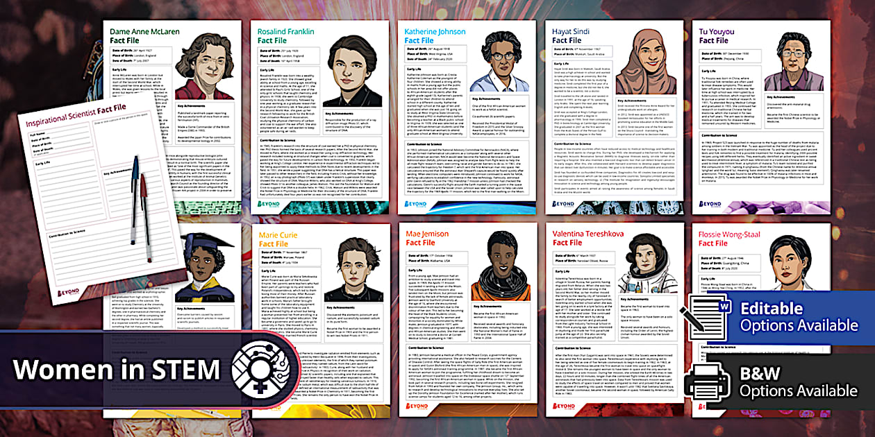 Women in STEM Fact Files | Science Resources | Beyond