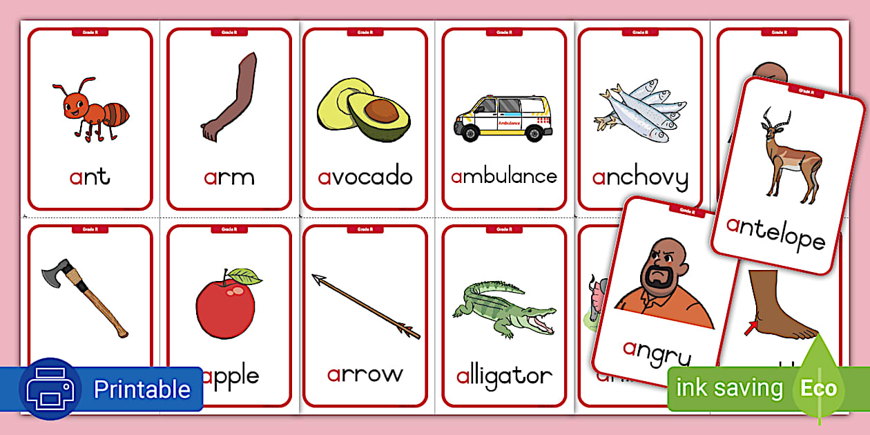 Gr. R Phonics A Flashcards (teacher made) - Twinkl