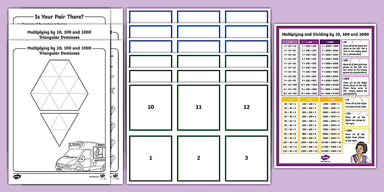 👉 Multiplying and Dividing by 10, 100 and 1000 Activity Booklet