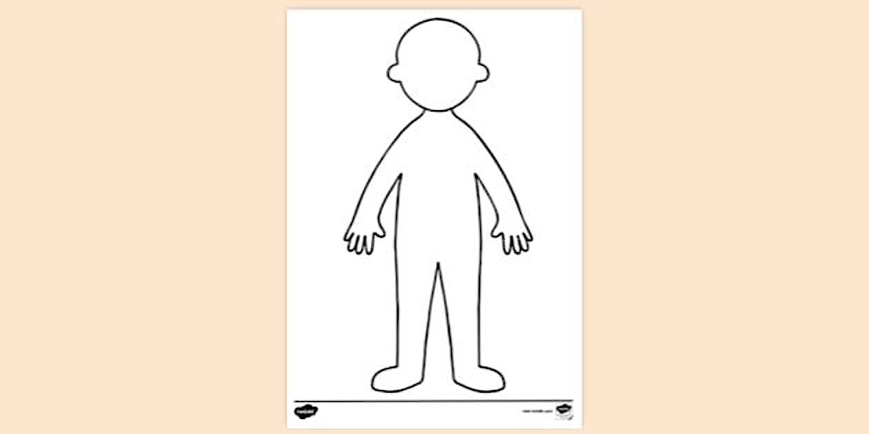 Human Body Kindergarten Colouring | Colouring Sheets