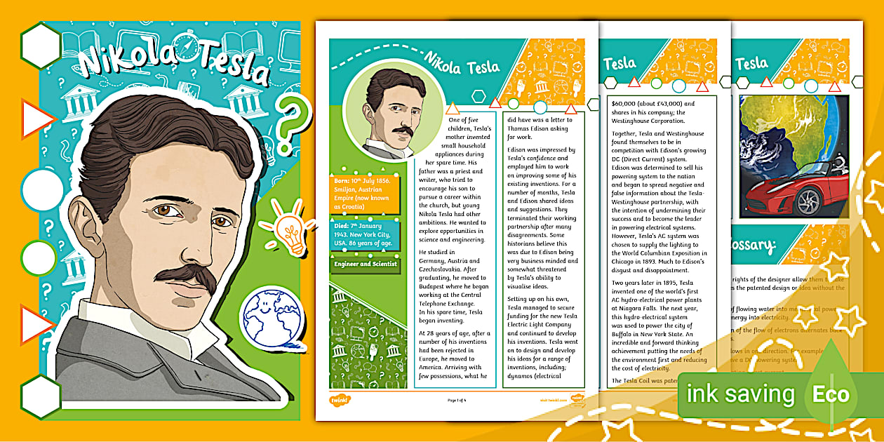 Significant People: Nikola Tesla (teacher made) - Twinkl