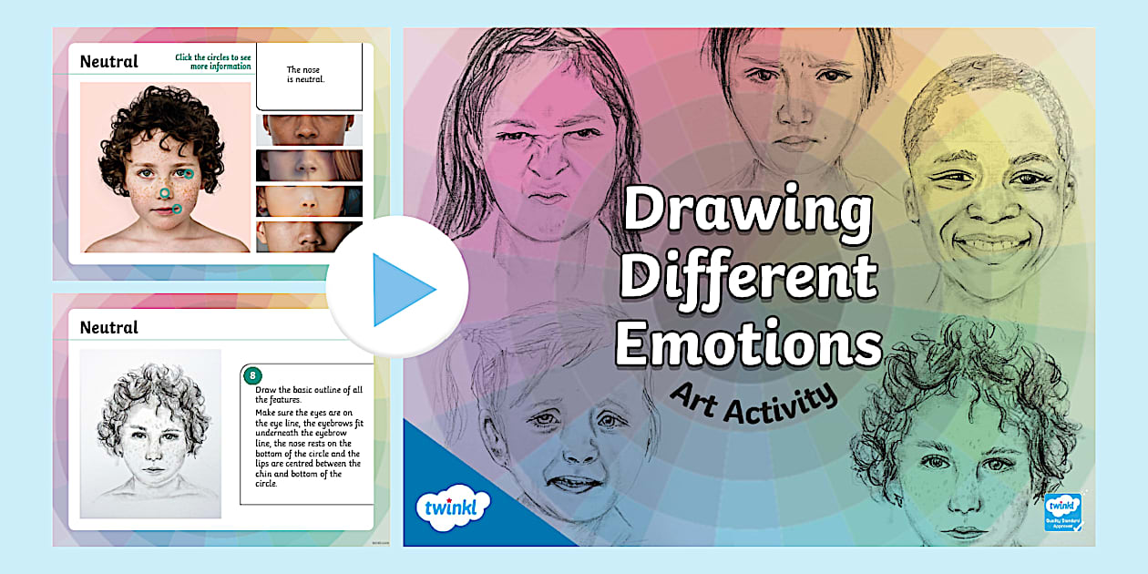 UKS2 Drawing Different Emotions Art Activity - Twinkl