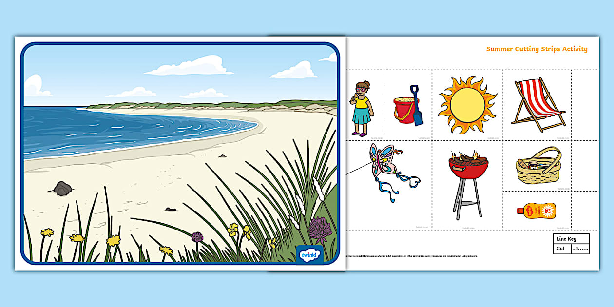 Scottish Summer Scene and Cutting Activity Pack - Twinkl