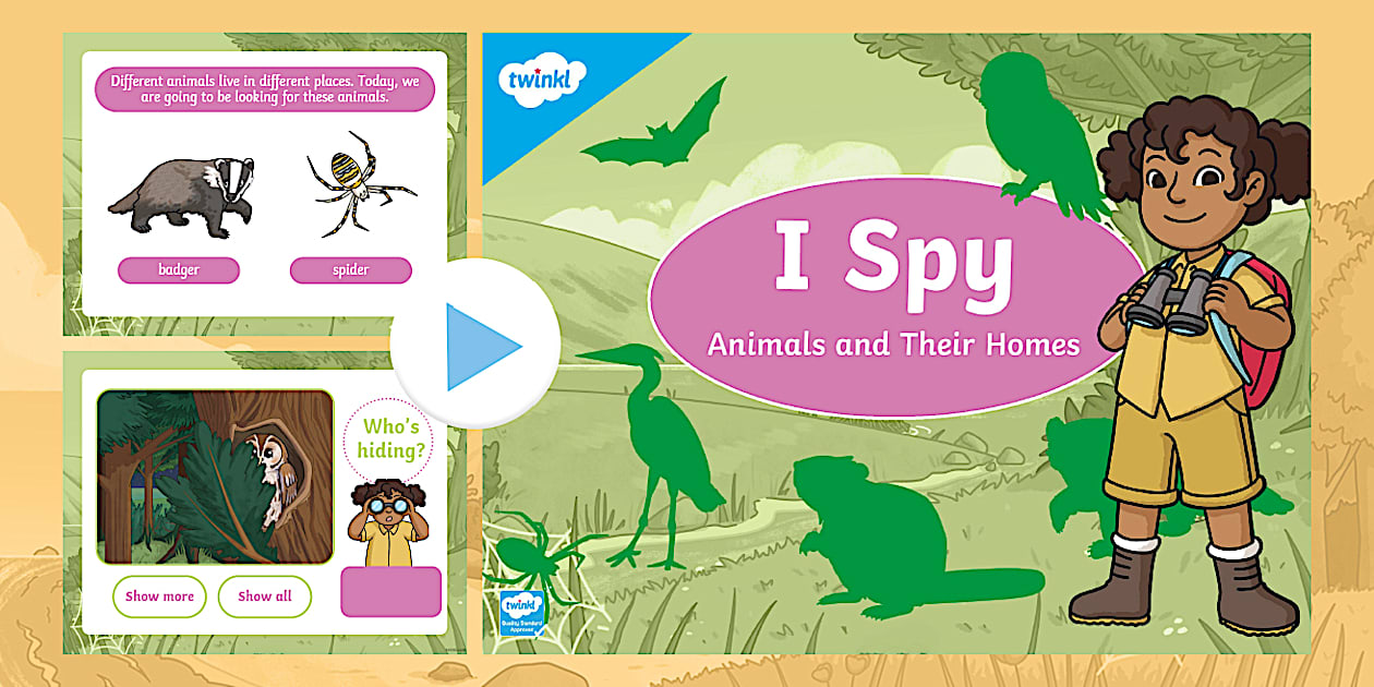 I Spy Animals and Their Homes PowerPoint Game (teacher made)