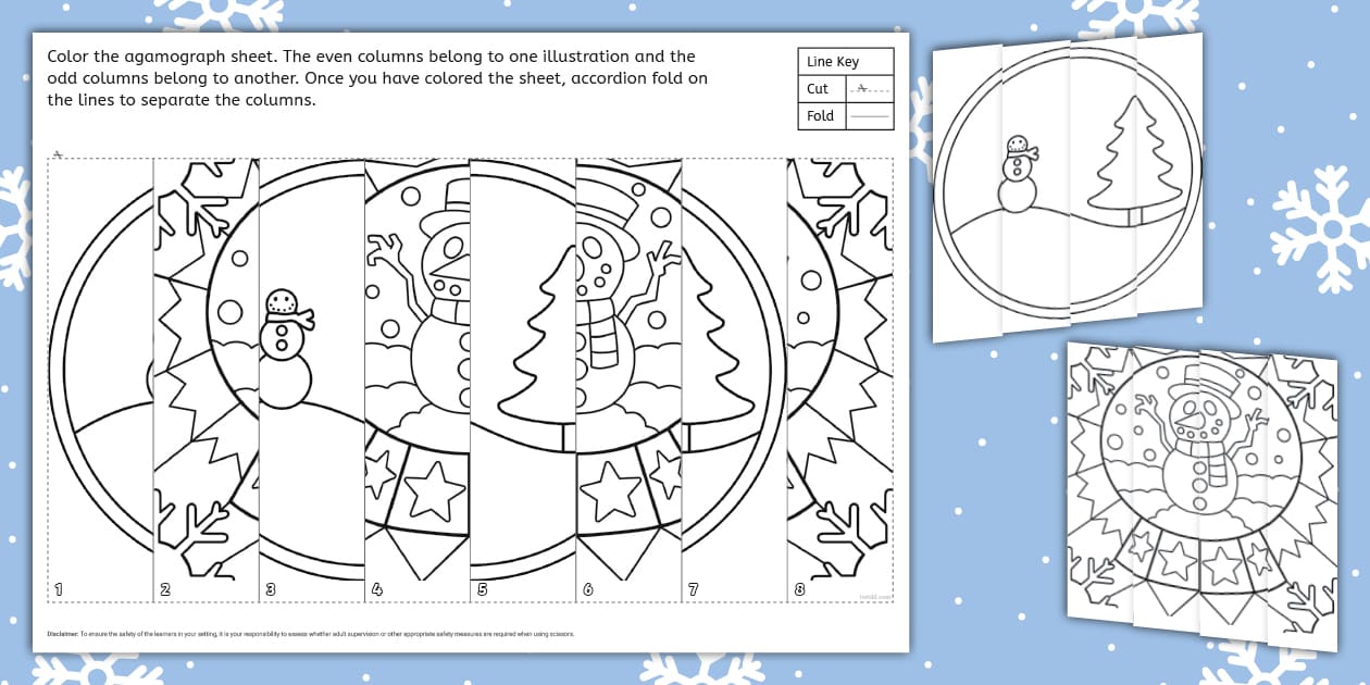 Snow Globe Agamograph - Twinkl Christmas (teacher made)