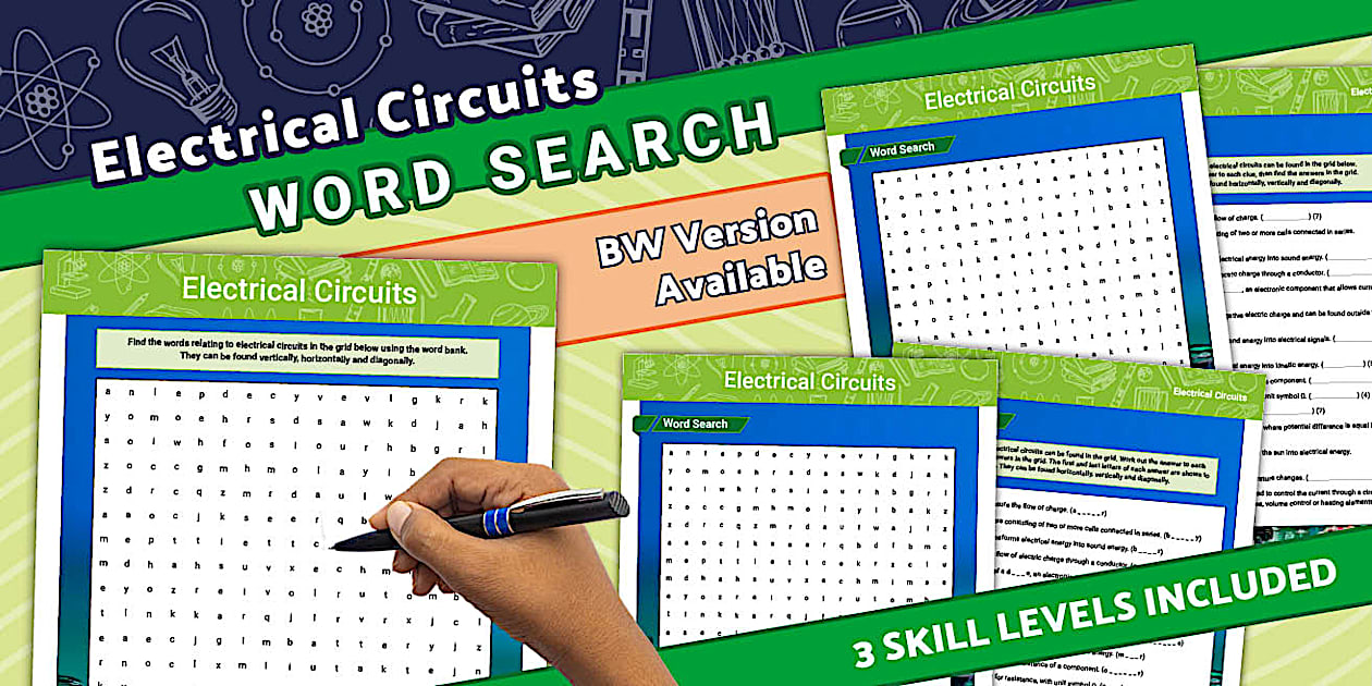Electrical Circuits Word Search Activity