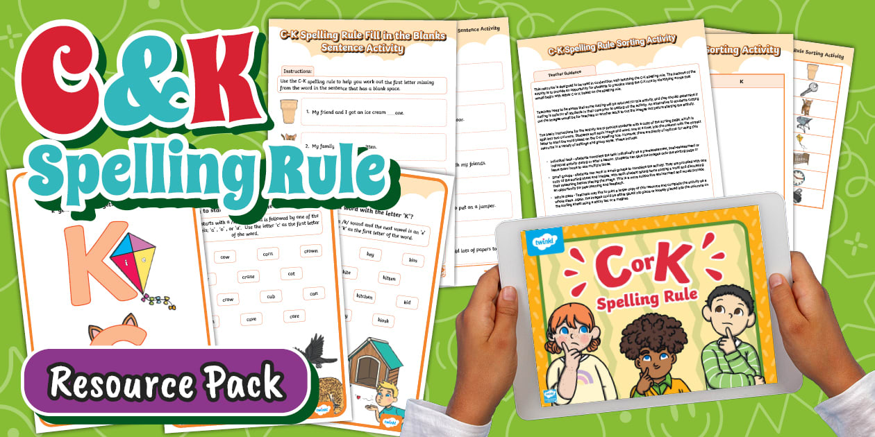 C-K Spelling Rule Pack | F-2 Literacy | Australia