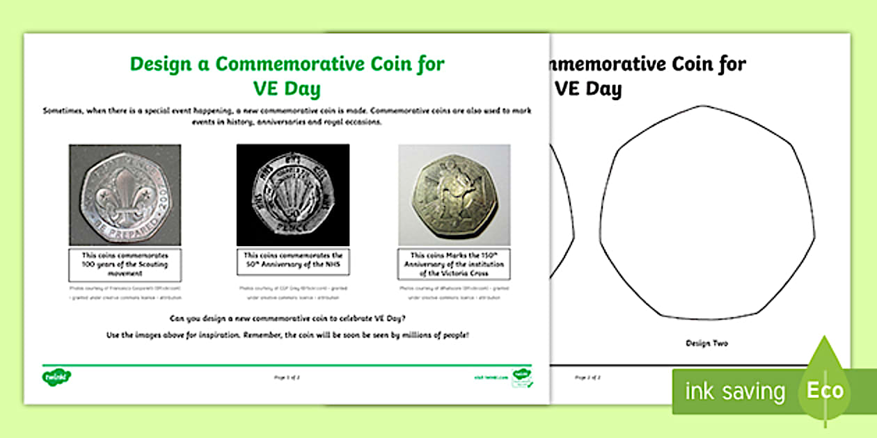 VE Day New Commemorative Coin Design Challenge - Twinkl